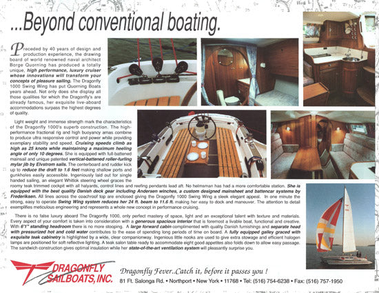 Dragonfly 1000 Swing Wing Brochure – SailInfo I boatbrochure.com