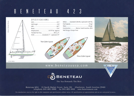 Beneteau 423 Brochure – SailInfo I boatbrochure.com