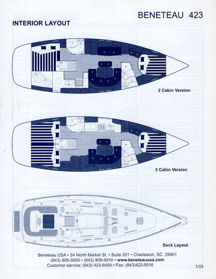 Beneteau 423 Specification Brochure – SailInfo I boatbrochure.com