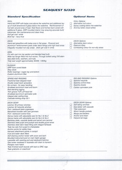 Seaquest SJ320 Brochure Package – SailInfo I boatbrochure.com