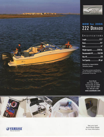 Scout 222 Dorado Brochure – SailInfo I boatbrochure.com