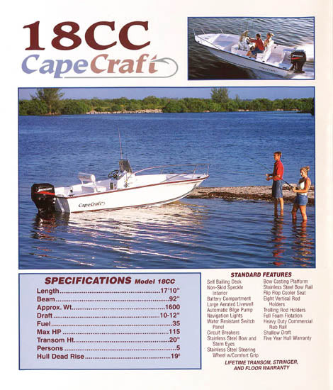 Cape Craft 2004 Brochure – SailInfo I boatbrochure.com