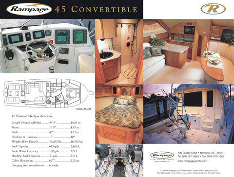 Rampage 45 Convertible Brochure – SailInfo I boatbrochure.com
