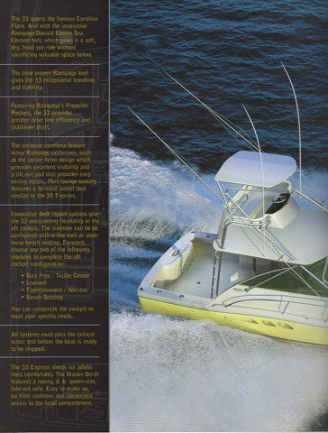 Rampage 33 Express Brochure – SailInfo I boatbrochure.com