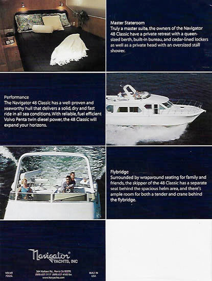 Navigator 48 Classic Brochure – SailInfo I boatbrochure.com
