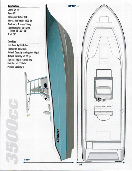 Triton 3500CC Center Conole Brochure – SailInfo I boatbrochure.com