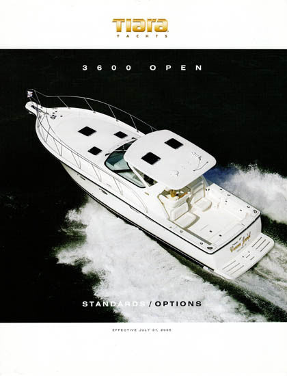 Tiara 3600 Open Specification Brochure – SailInfo I boatbrochure.com
