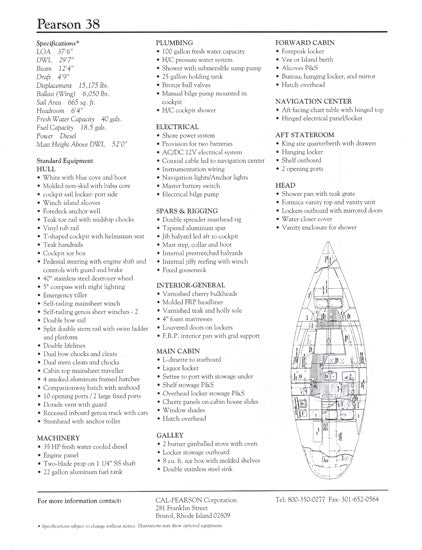Pearson 38 Brochure – SailInfo I boatbrochure.com