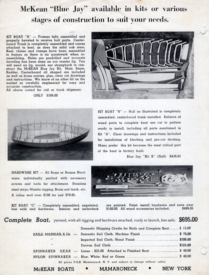 Blue Jay Brochure – SailInfo I boatbrochure.com