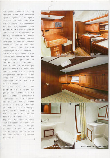 Sunbeam 44 Brochure – SailInfo I boatbrochure.com