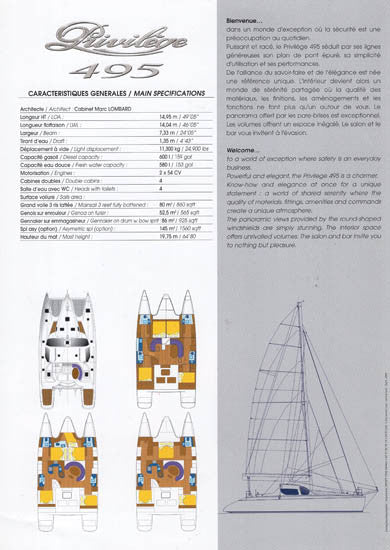 Privilege 495 Brochure – SailInfo I boatbrochure.com