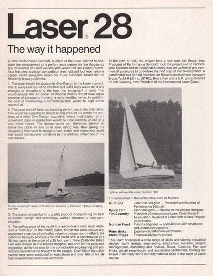 Laser 28 Brochure – SailInfo I boatbrochure.com