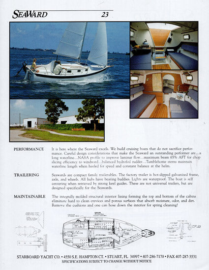 Seaward 23 & 25 Brochure – SailInfo I boatbrochure.com
