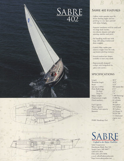 Sabre 402 Brochure – SailInfo I boatbrochure.com