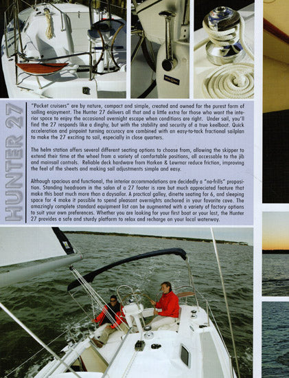 Hunter 27 Brochure – SailInfo I boatbrochure.com