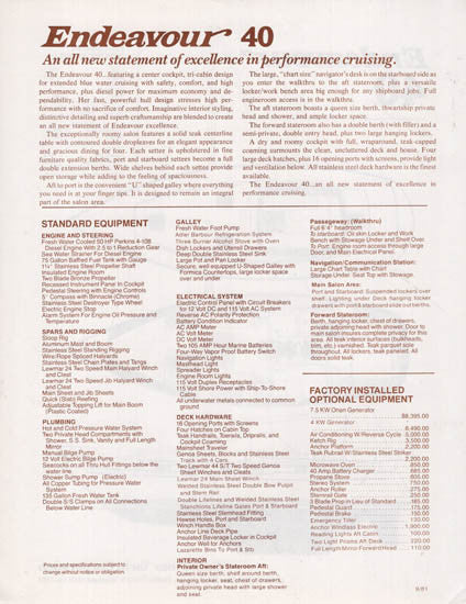 Endeavour 40 Brochure – SailInfo I boatbrochure.com