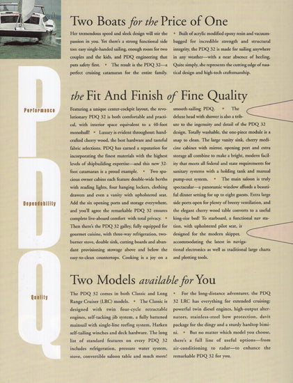 PDQ 32 Brochure – SailInfo I boatbrochure.com
