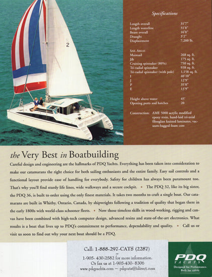 PDQ 32 Brochure – SailInfo I boatbrochure.com