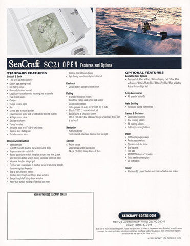Seacraft SC21 Open Brochure – SailInfo I boatbrochure.com