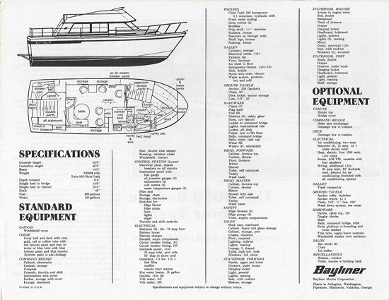 Bayliner 40 Yacht Brochure – SailInfo I boatbrochure.com