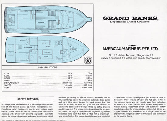 Grand Banks 36 Brochure – SailInfo I boatbrochure.com