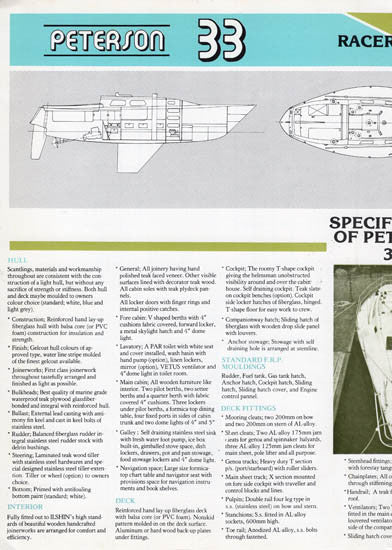 Ilshin Peterson 33 Brochure – SailInfo I boatbrochure.com