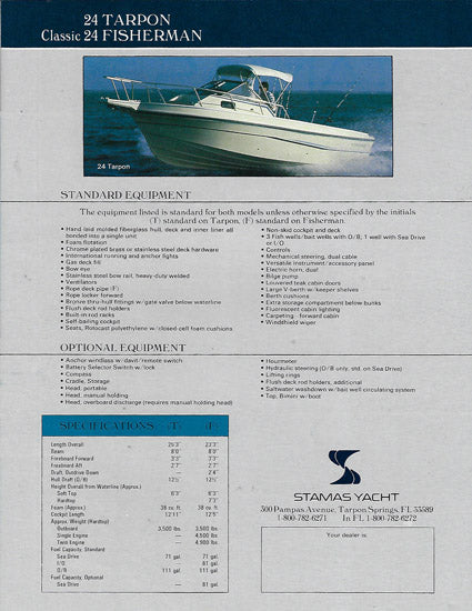 Stamas 24 Tarpon / Fisherman Brochure – SailInfo I boatbrochure.com