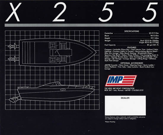 IMP X255 Brochure – SailInfo I boatbrochure.com