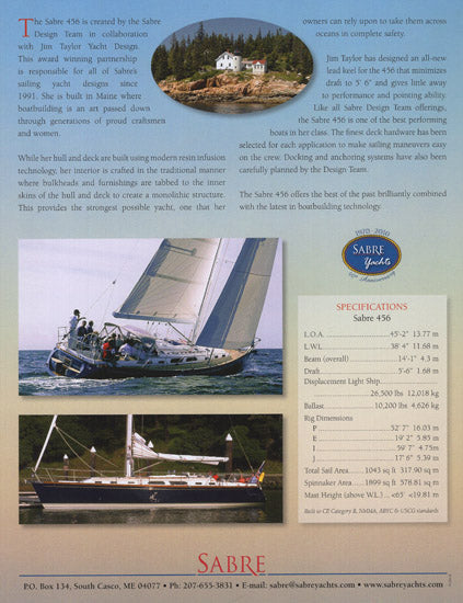 Sabre 456 Brochure – SailInfo I boatbrochure.com