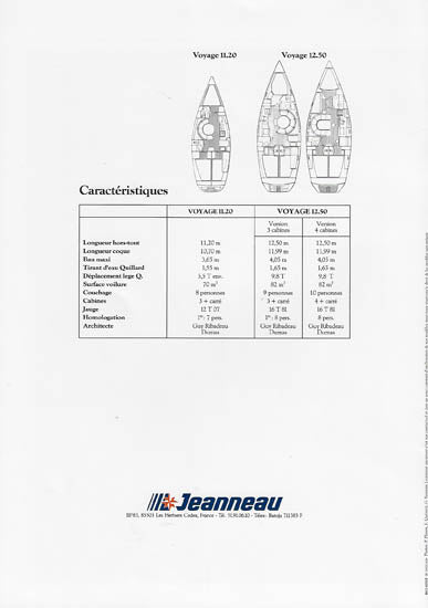 Jeanneau Voyage Brochure – SailInfo I boatbrochure.com