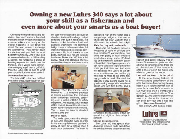 Luhrs 340 Sport Fisherman Brochure – SailInfo I boatbrochure.com