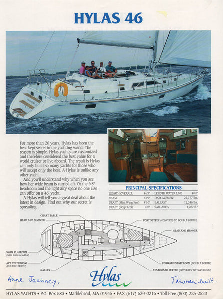 Hylas 46 Brochure – SailInfo I boatbrochure.com