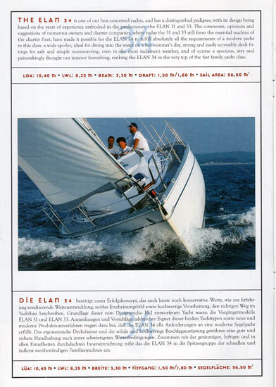 Elan 34 Brochure – SailInfo I boatbrochure.com