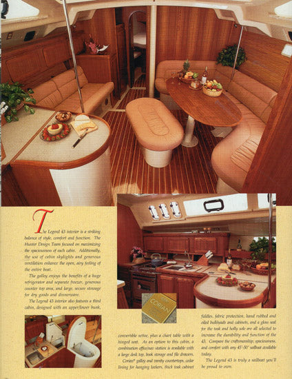 Hunter 43 Legend Brochure – SailInfo I boatbrochure.com