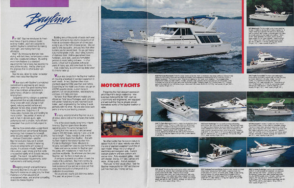 Bayliner 1987 Abbreviated Brochure – SailInfo I boatbrochure.com