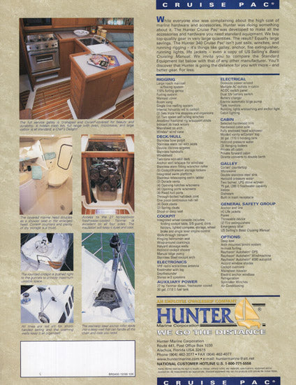 Hunter 340 Brochure – SailInfo I boatbrochure.com