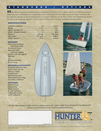 Hunter 140 Brochure – SailInfo I boatbrochure.com