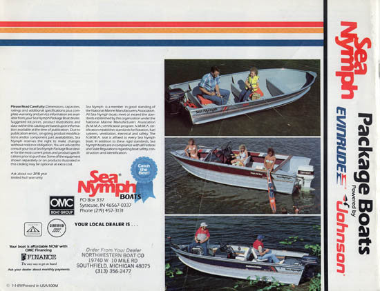 Sea Nymph 1989 Package Brochure – SailInfo I boatbrochure.com