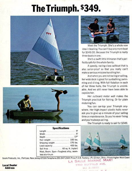 Snark Triumph 9 Brochure – SailInfo I boatbrochure.com