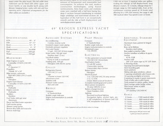 Krogen 49 Express Brochure – SailInfo I boatbrochure.com