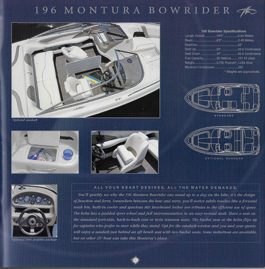 Monterey 2000 Brochure – SailInfo I boatbrochure.com