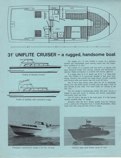Uniflite 31 Cruiser Brochure – SailInfo I boatbrochure.com