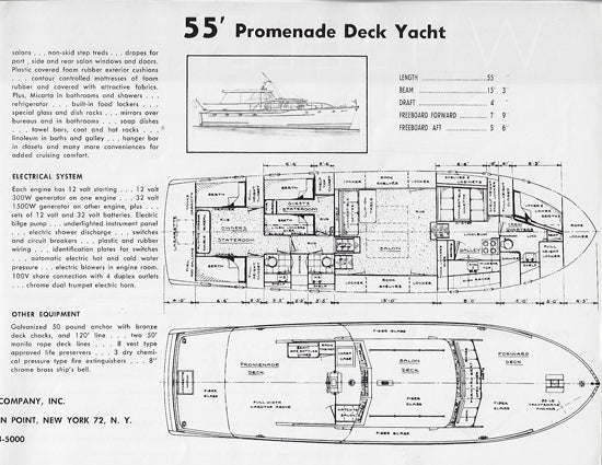 Wheeler 55 Promenade Deck Yacht Specification Brochure – SailInfo I ...