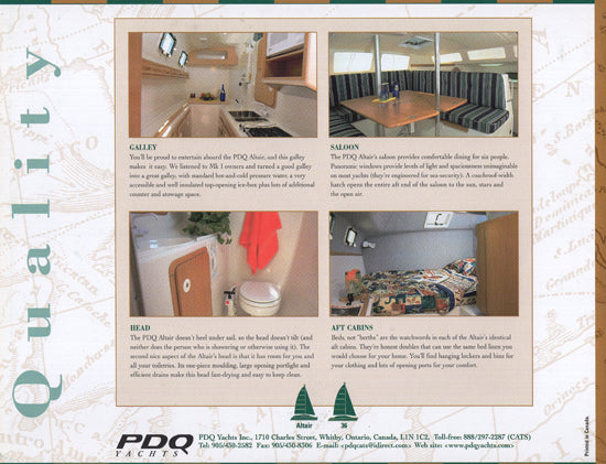 PDQ Altair 32 Brochure – SailInfo I boatbrochure.com