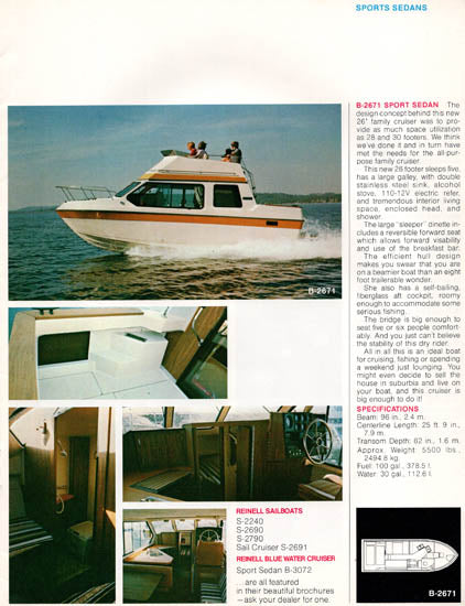 Reinell 1976 Brochure – SailInfo I boatbrochure.com