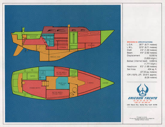 Ericson 29 Brochure – SailInfo I boatbrochure.com