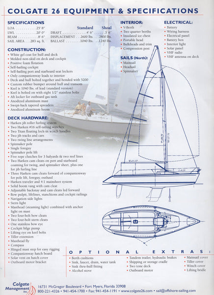 Colgate 26 Brochure – SailInfo I boatbrochure.com