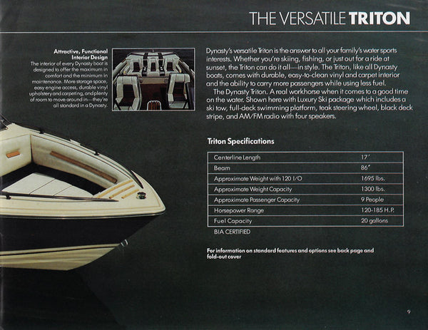 Dynasty 1986 Brochure – SailInfo I boatbrochure.com