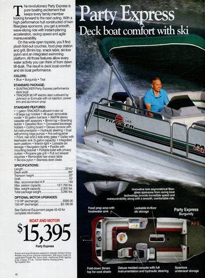 Tracker 1993 Brochure – SailInfo I boatbrochure.com