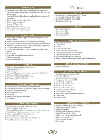 Rampage 30 Open Specification Brochure – SailInfo I boatbrochure.com